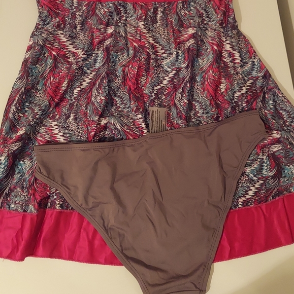 Swim | 2 Piece Bathing Suit Burgundy And Gray | Poshmark
